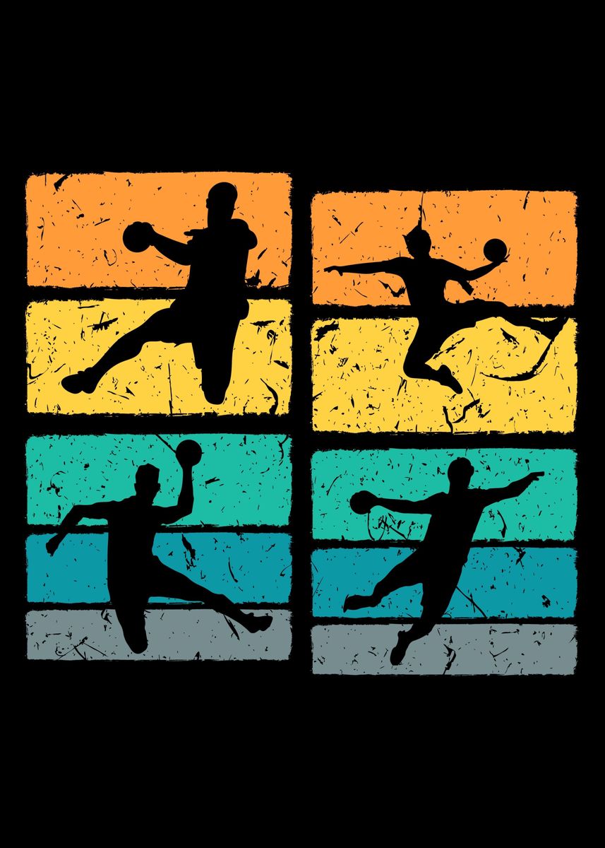 'Retro Handball' Poster by HumbaHarry Geitner | Displate