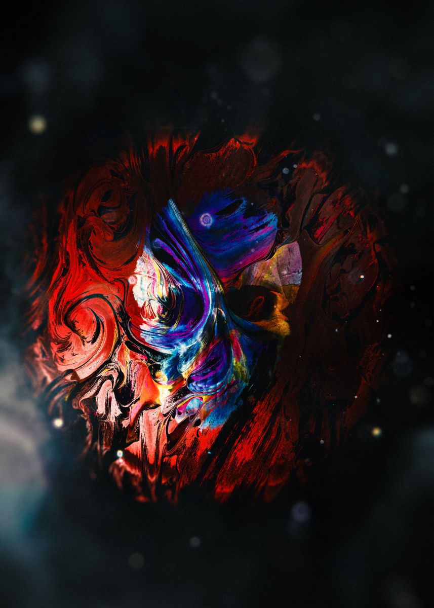 'Colors Of Death N14' Poster, picture, metal print, paint by Mehdi ...