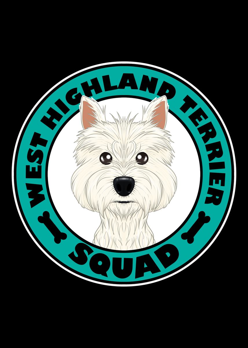 'West Highland Terrier' Poster, picture, metal print, paint by ...