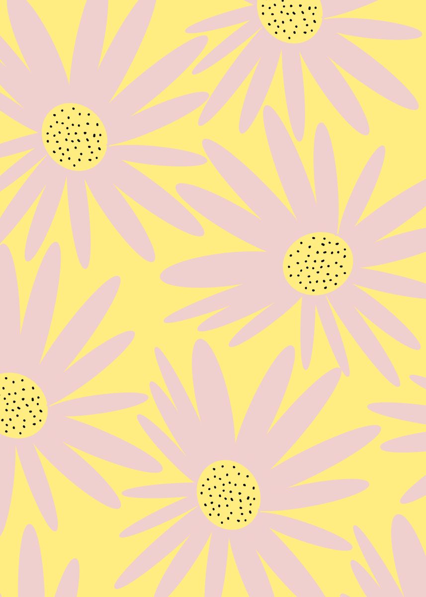 '60s 70s Retro Sunflower 1' Poster by Anita's & Bella's Art | Displate