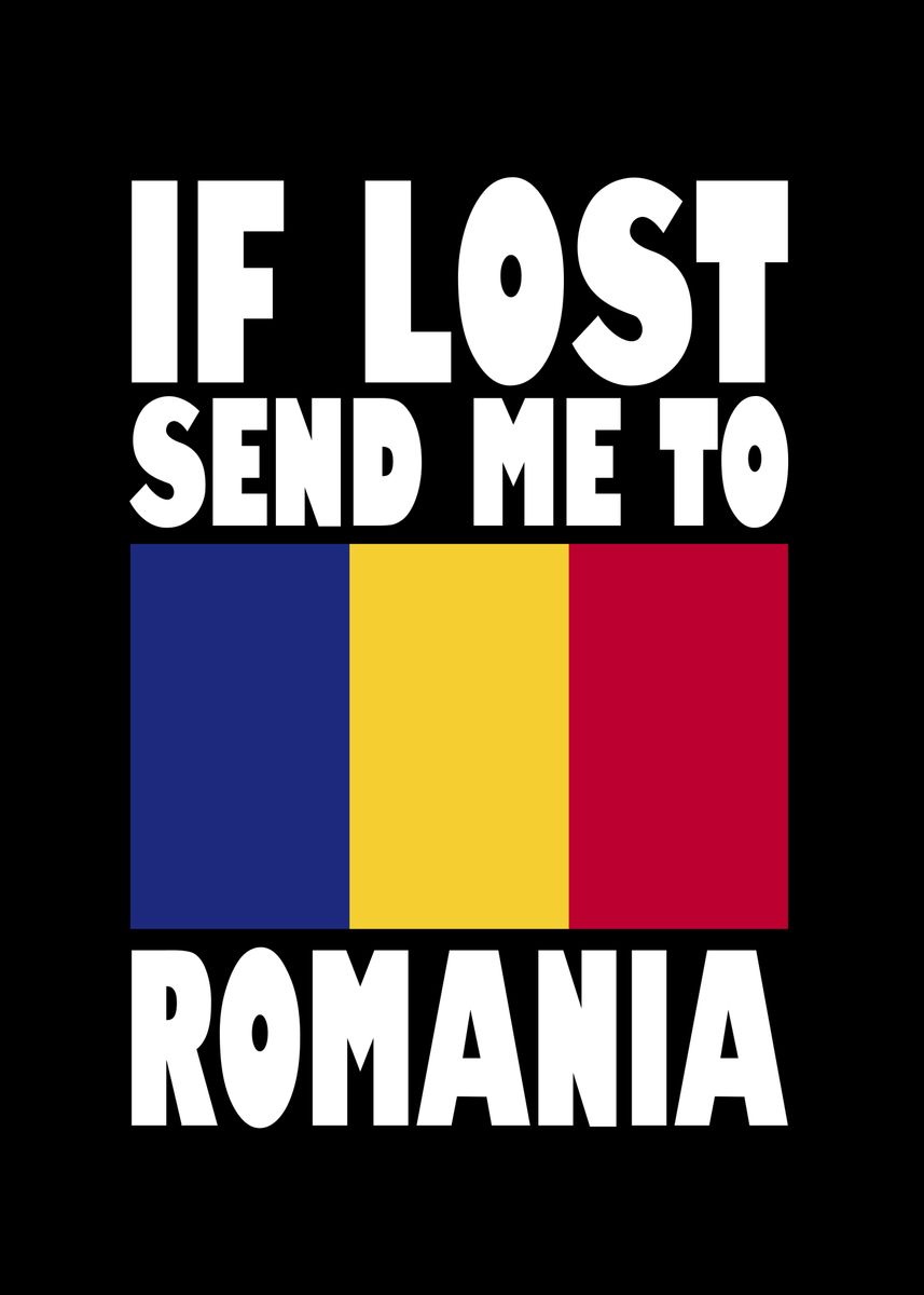 'Romania Flag Saying' Poster by schmugo | Displate