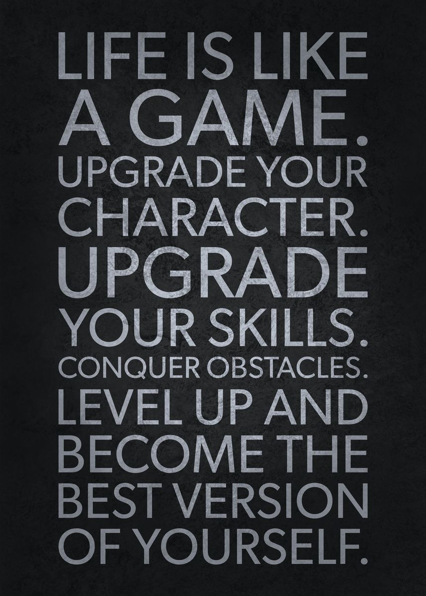 'Life Is Like A Game' Poster, picture, metal print, paint by CHAN ...