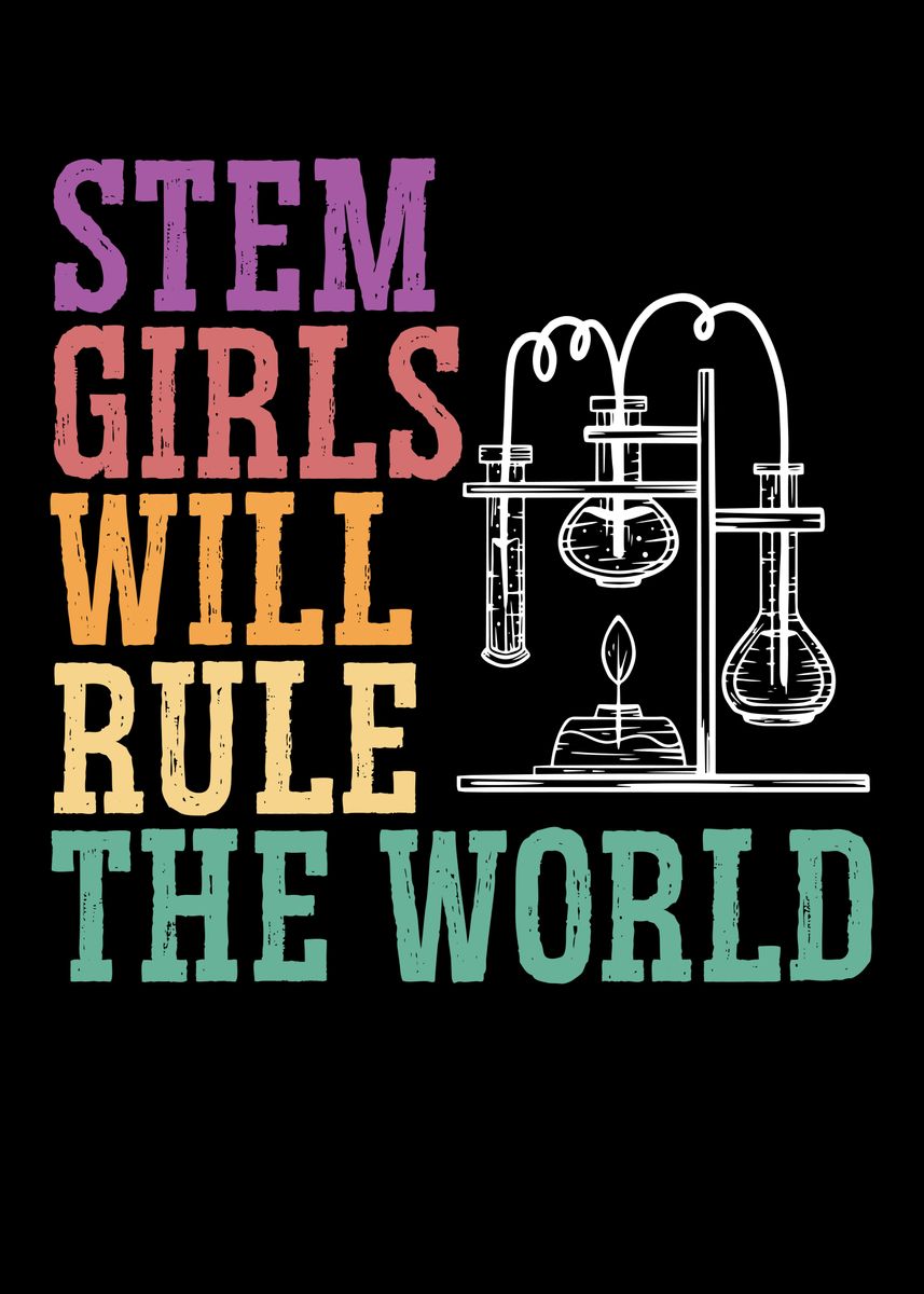 'STEM Girls' Poster, picture, metal print, paint by NAO | Displate