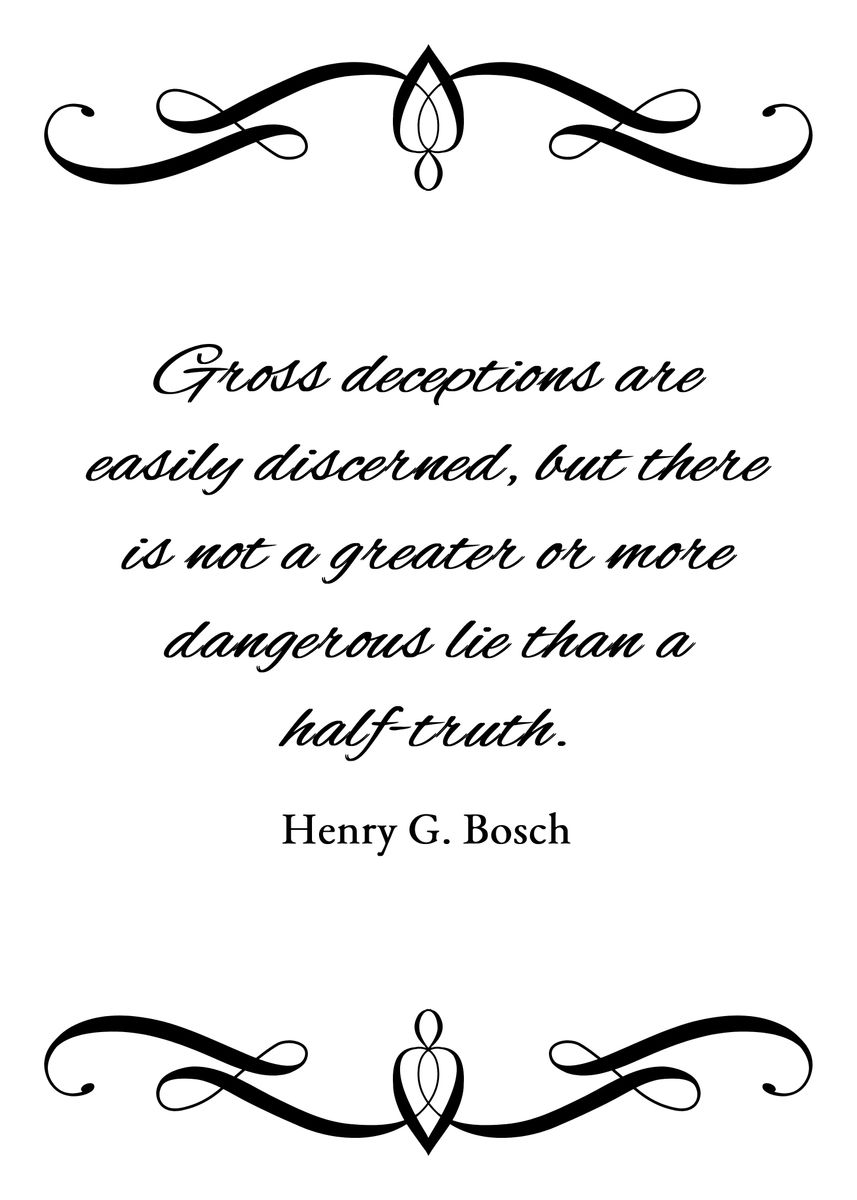 'Half Truth Lie' Poster, picture, metal print, paint by ABConcepts ...