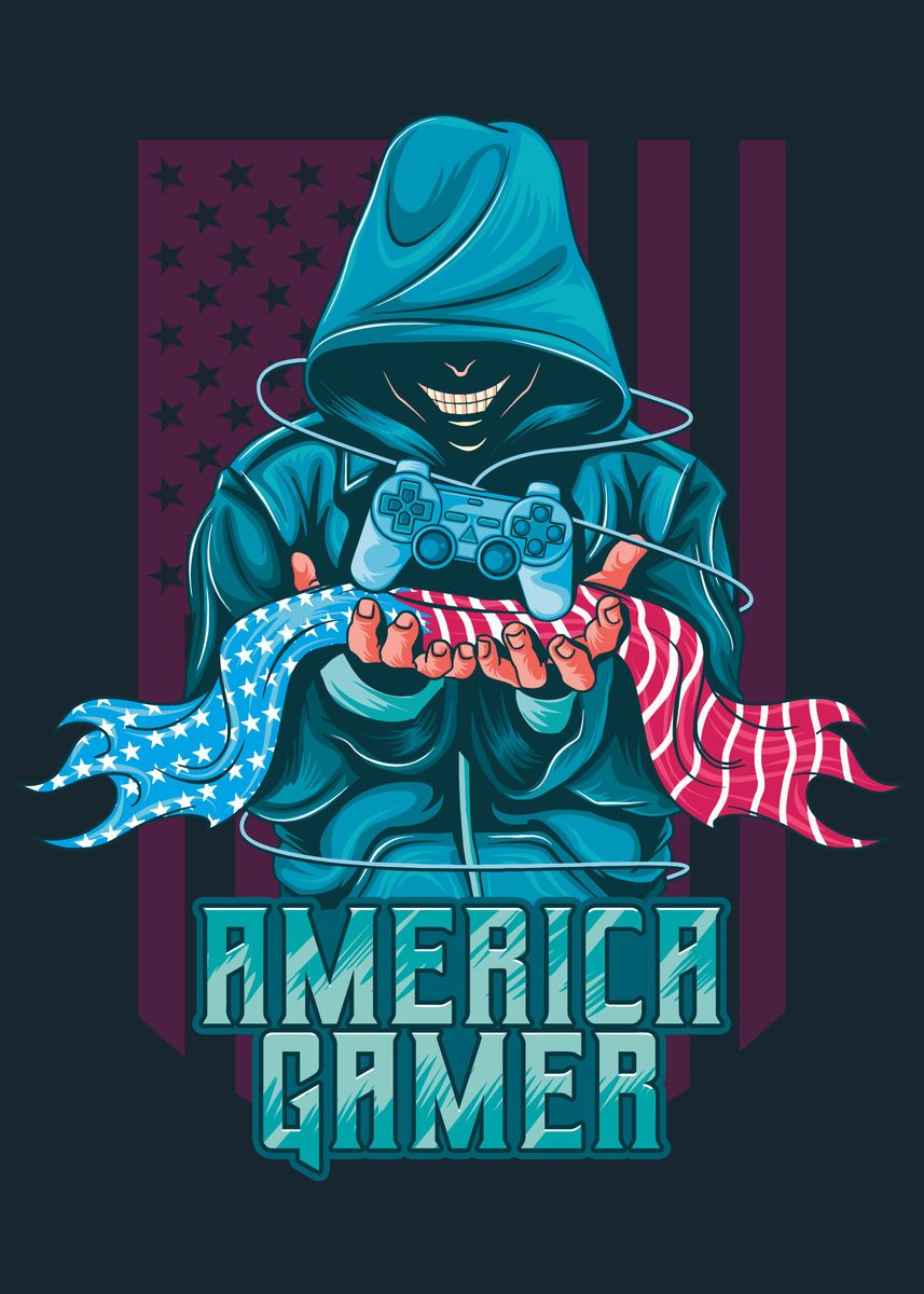 'Mascot Gamer Art' Poster by Hanabi Studio | Displate