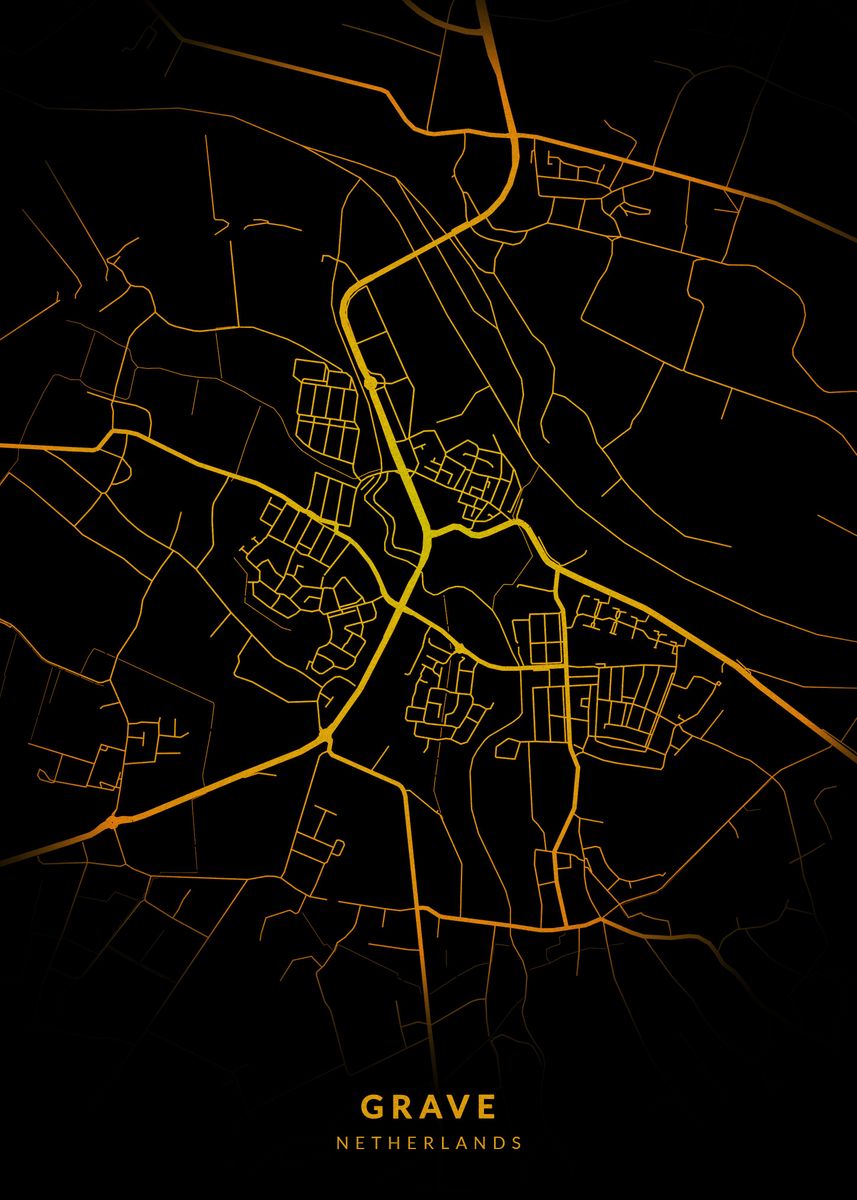 'Grave City Map' Poster, picture, metal print, paint by Trulaf Design | Displate
