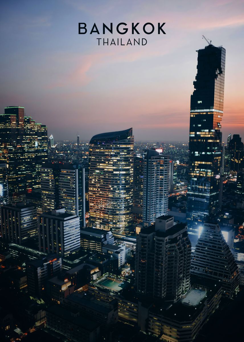 'Bangkok' Poster, picture, metal print, paint by Blacklasch | Displate