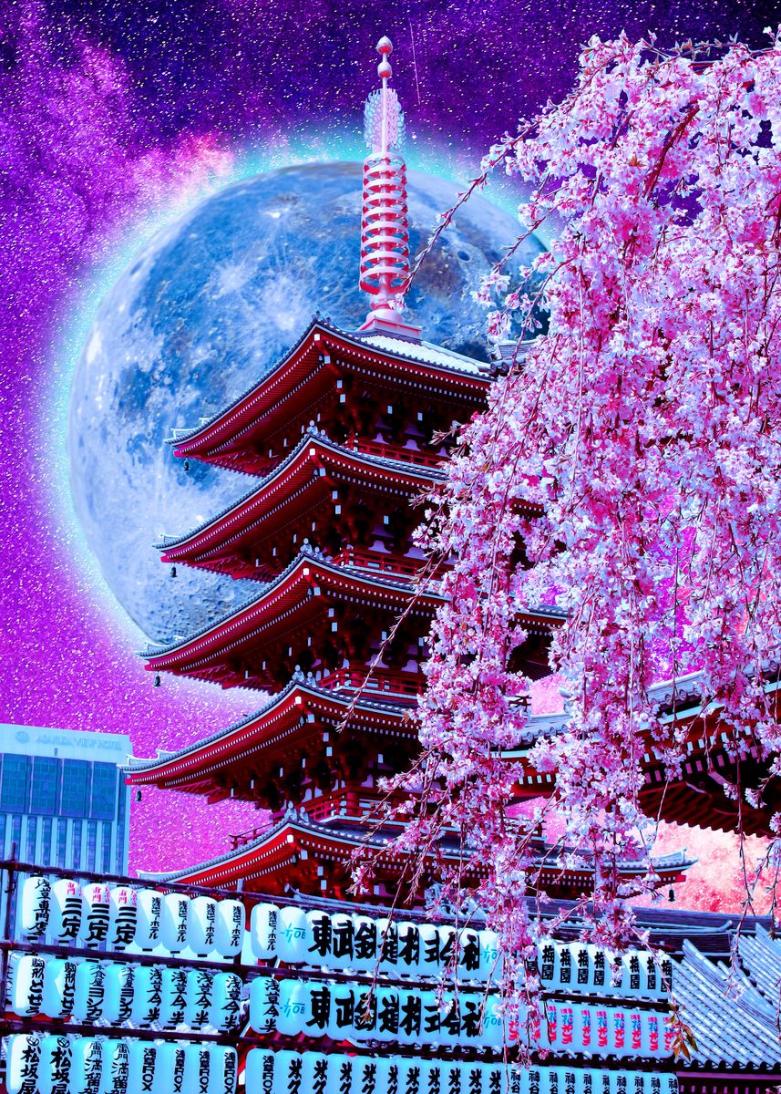 'Tokyo Space Earth Galaxy' Poster by Jeff Creative Art | Displate