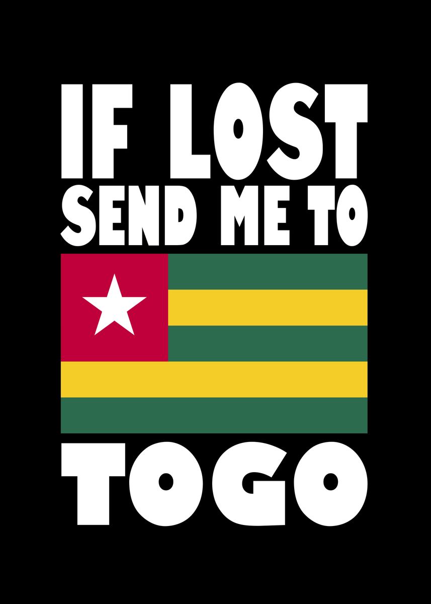 'Togo Flag Saying' Poster by schmugo | Displate