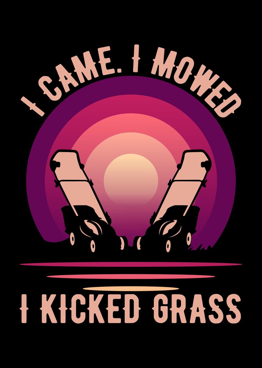 'Lawn mower Landscaper' Poster by professionaldesigns | Displate