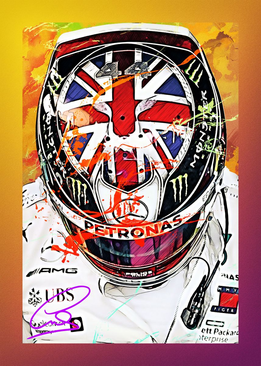 'Lewis Hamilton ' Poster by Daisy Donna | Displate