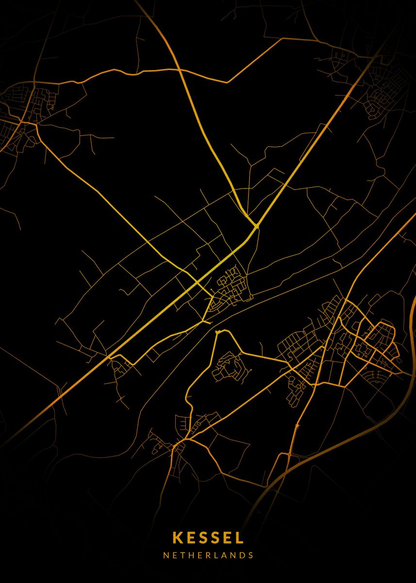 'Kessel City Map' Poster by Trulaf Design | Displate