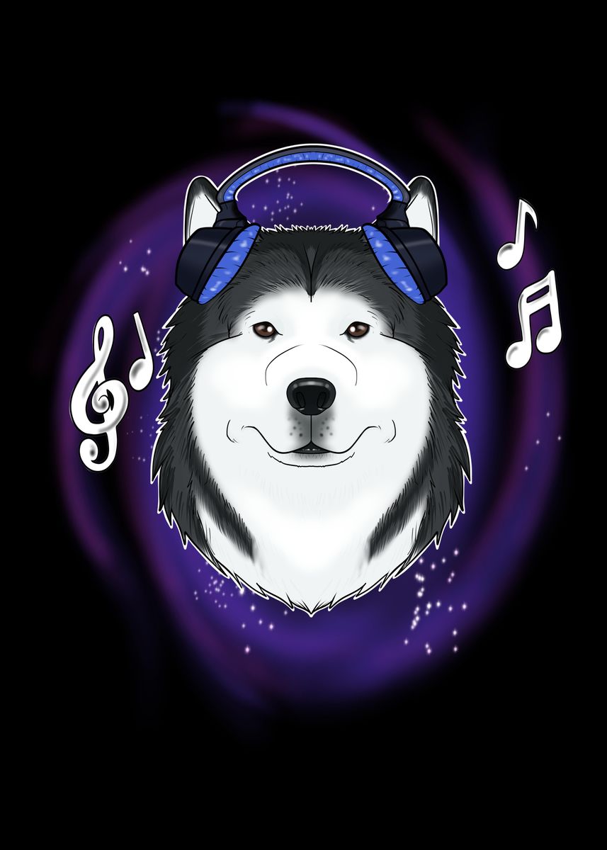 'Music Lover I DJ Husky' Poster, picture, metal print, paint by ...