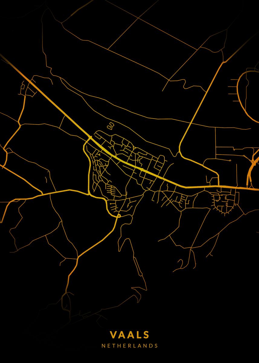 'Vaals City Map' Poster by Trulaf Design | Displate