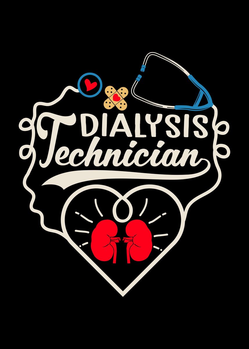 'Dialysis Technician Nurse' Poster, picture, metal print, paint by ...