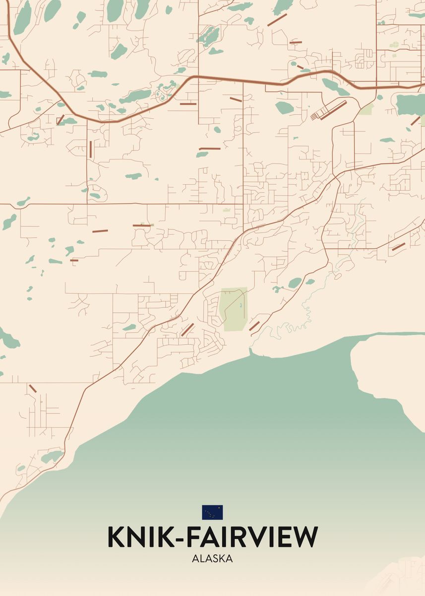 'Knik Fairview AK' Poster, picture, metal print, paint by IMR Designs ...