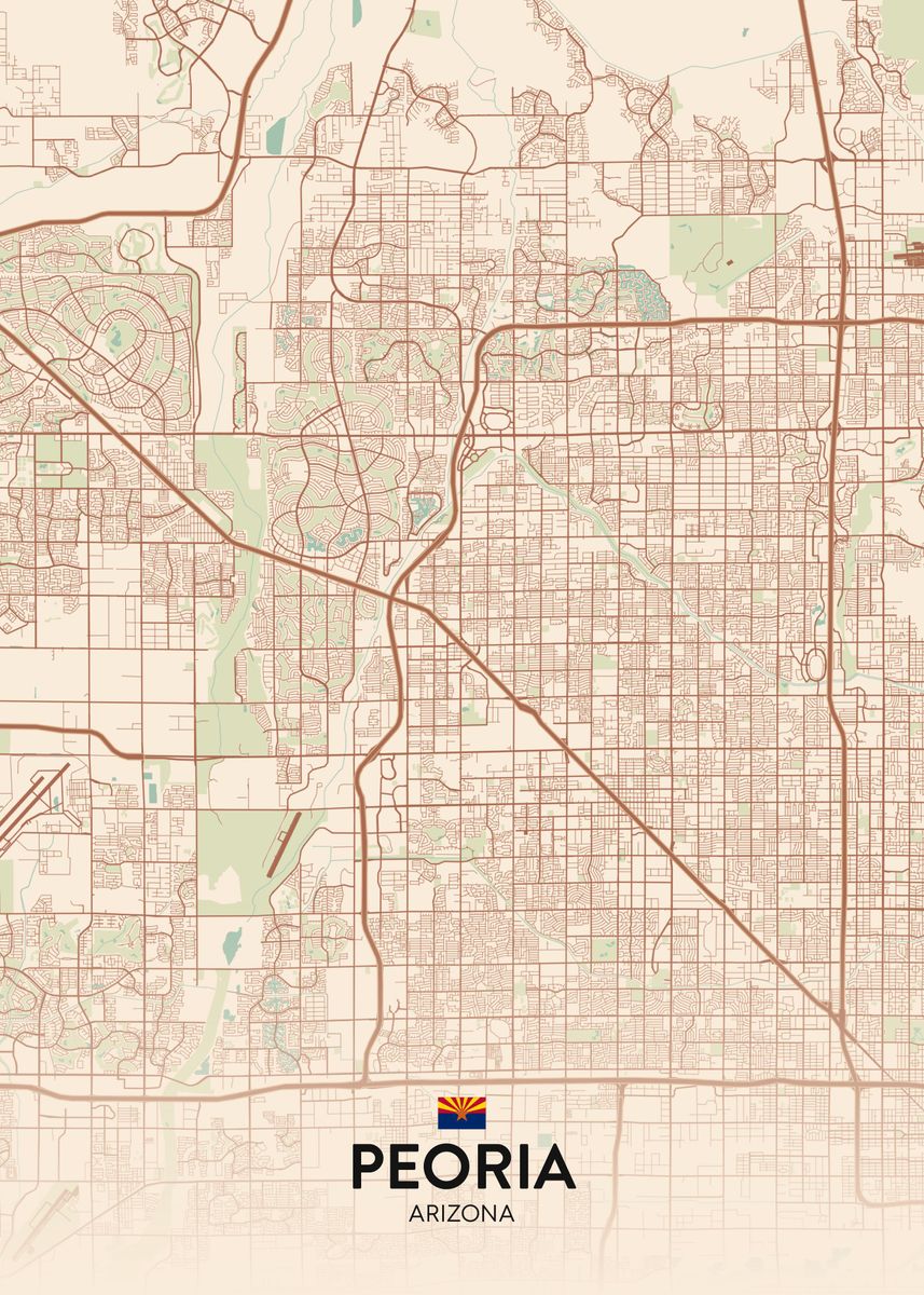 'Peoria AZ' Poster, picture, metal print, paint by IMR Designs | Displate