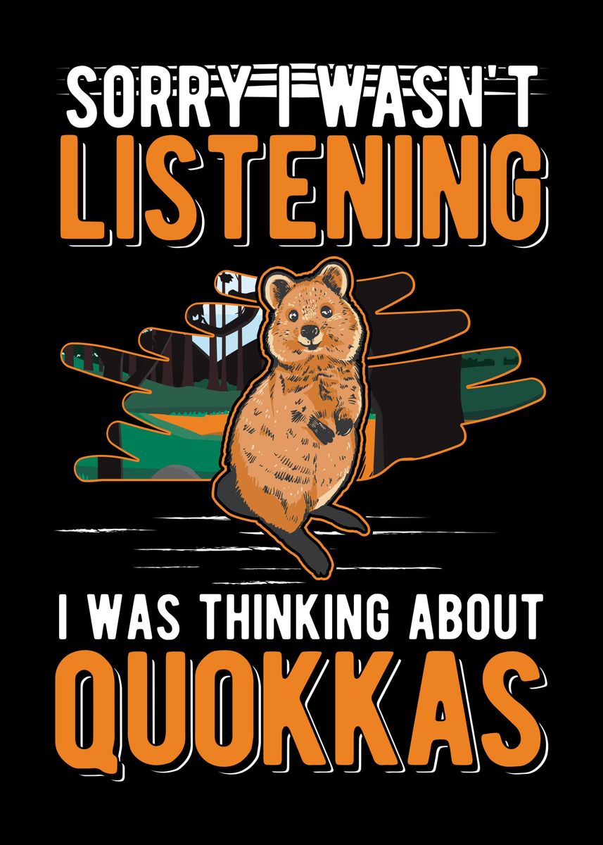 'Quokka Gift Idea' Poster, picture, metal print, paint by ...