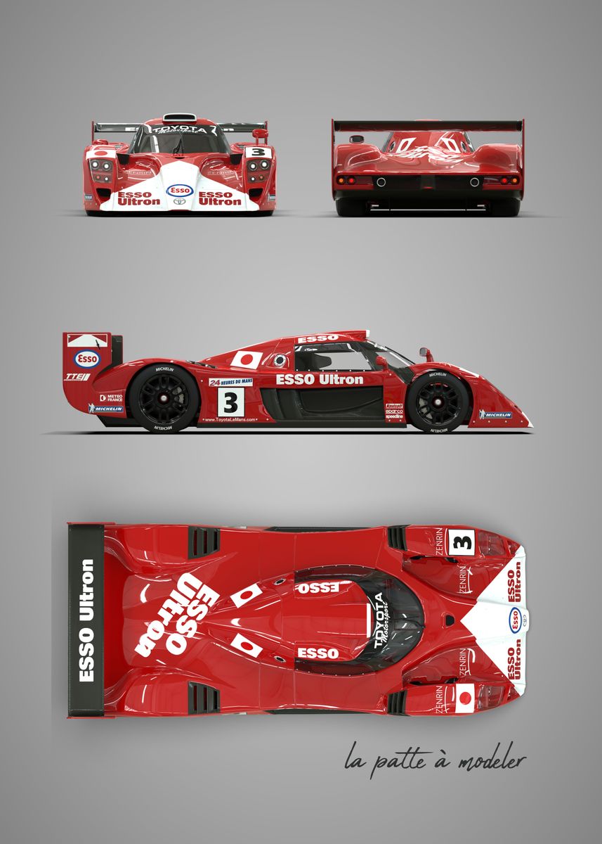 'Toyota GT One TS020' Poster, picture, metal print, paint by ...