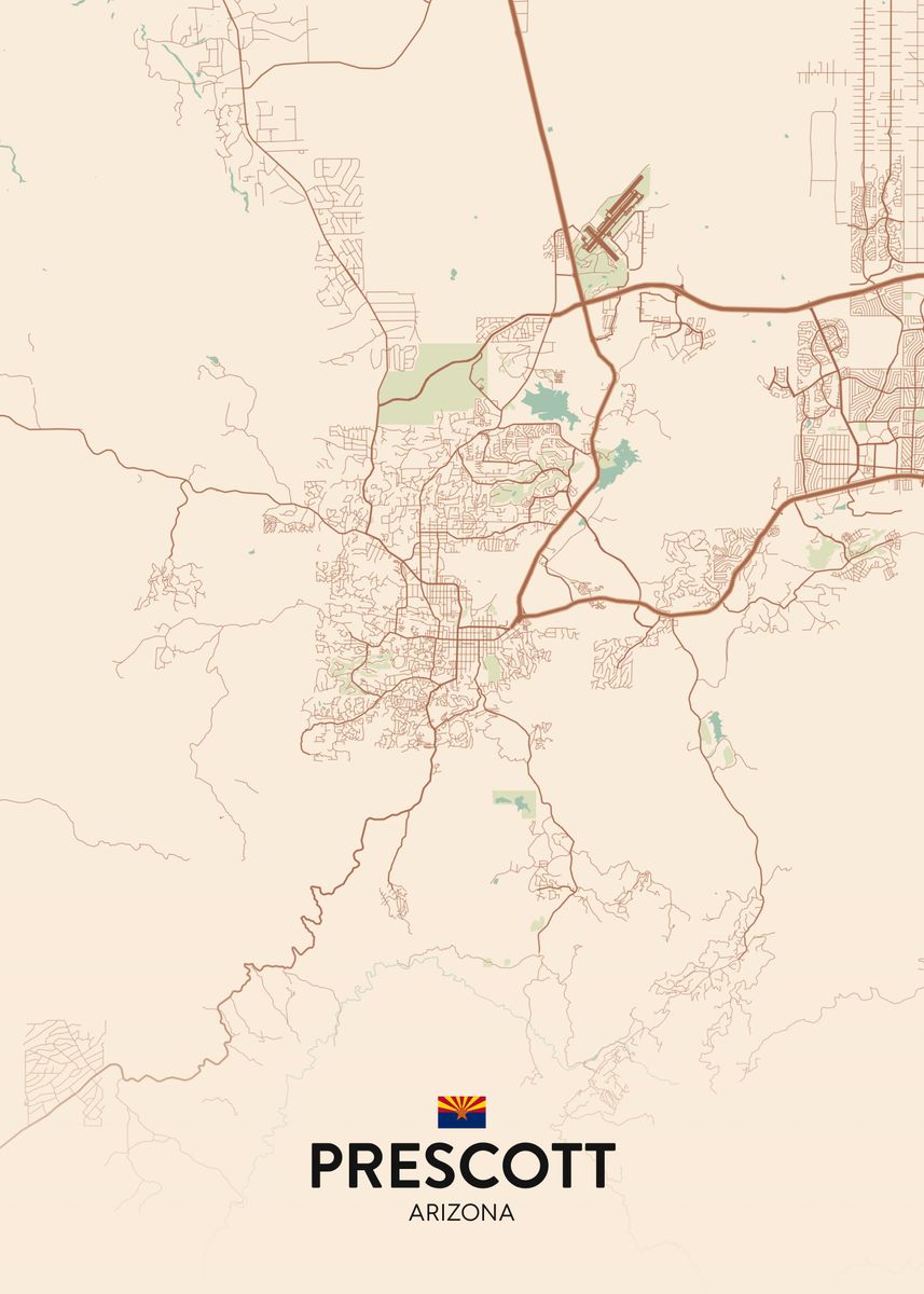 'Prescott AZ' Poster, picture, metal print, paint by IMR Designs | Displate