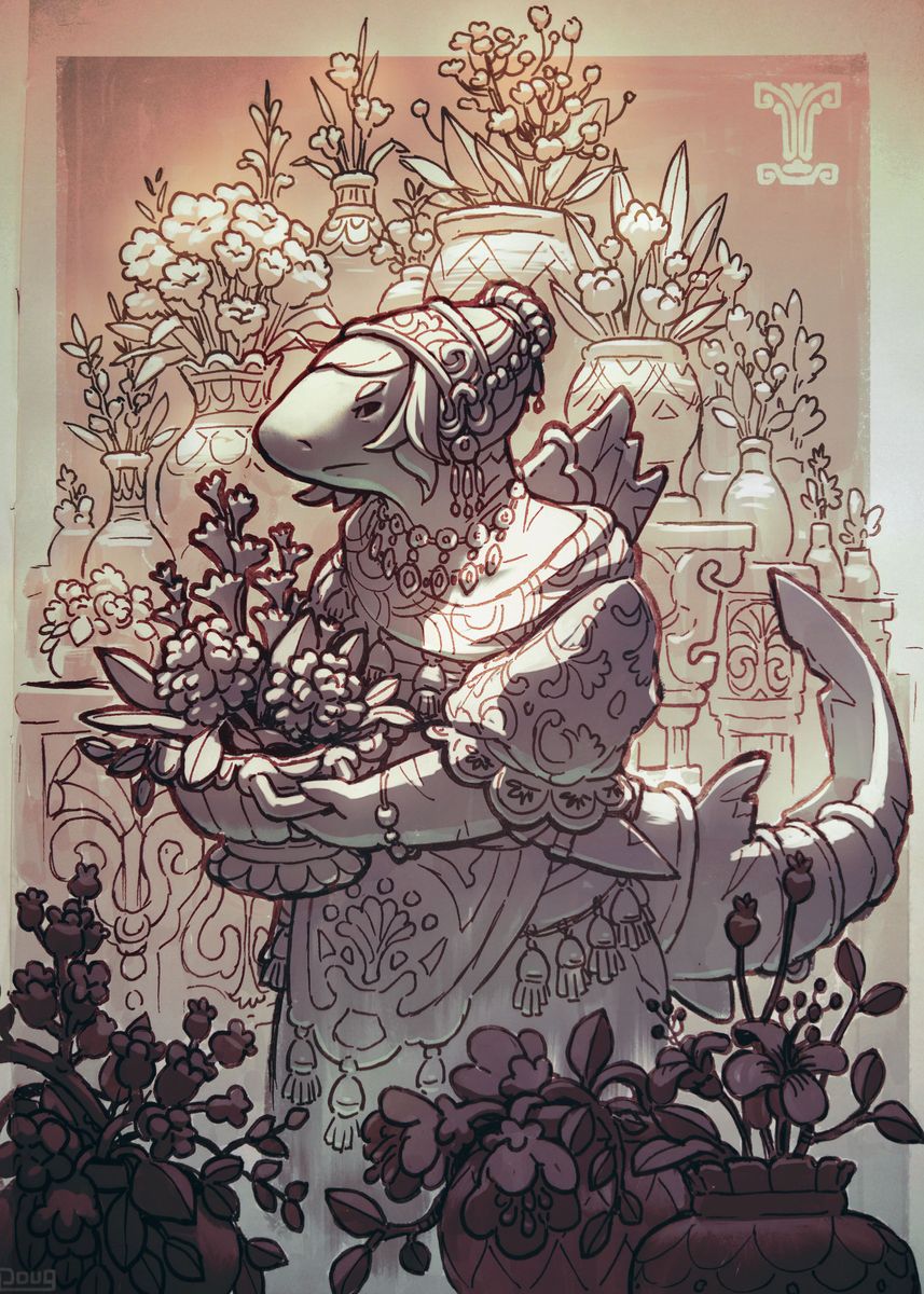 'Marsala Chloris' Poster, picture, metal print, paint by Requinoesis ...