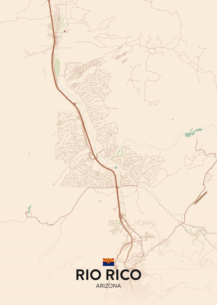 'Rio Rico AZ' Poster, picture, metal print, paint by IMR Designs | Displate