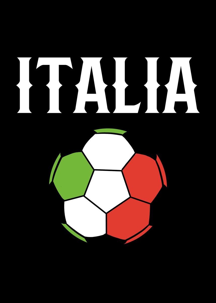 'Italy Football' Poster, picture, metal print, paint by FunnyGifts ...