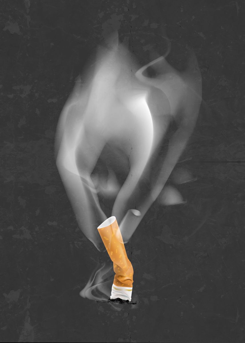 'anti smoking graphic' Poster by Mirror Images | Displate