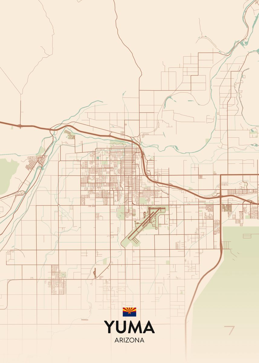 'Yuma AZ' Poster, picture, metal print, paint by IMR Designs | Displate