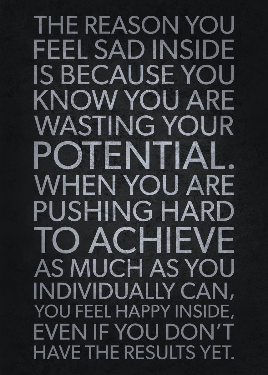 'Wasting Your Potential' Poster, picture, metal print, paint by CHAN ...