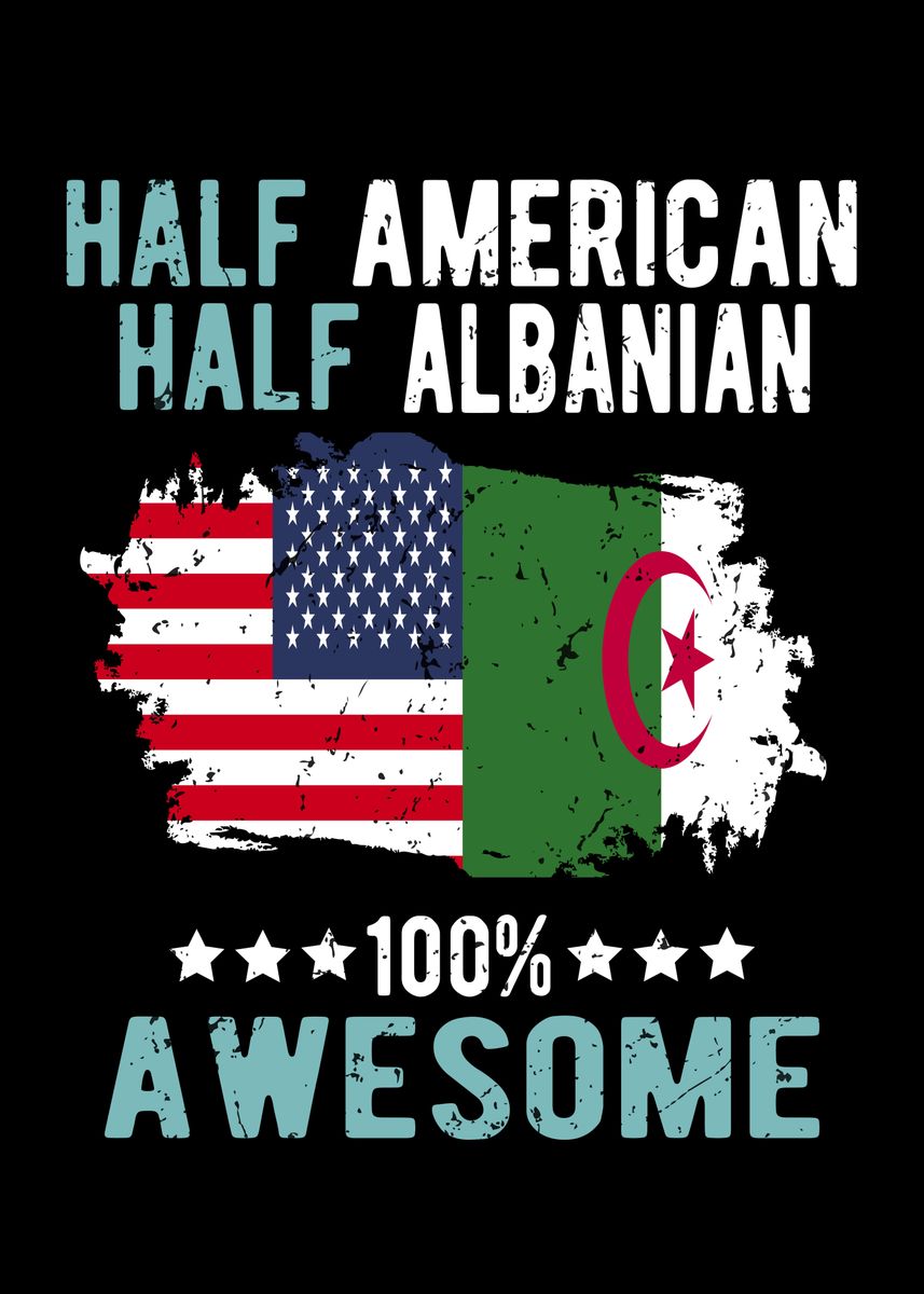 'Half American Half' Poster by schmugo | Displate