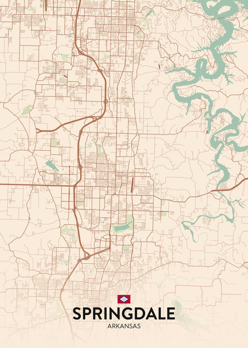 'Springdale AR' Poster by IMR Designs | Displate