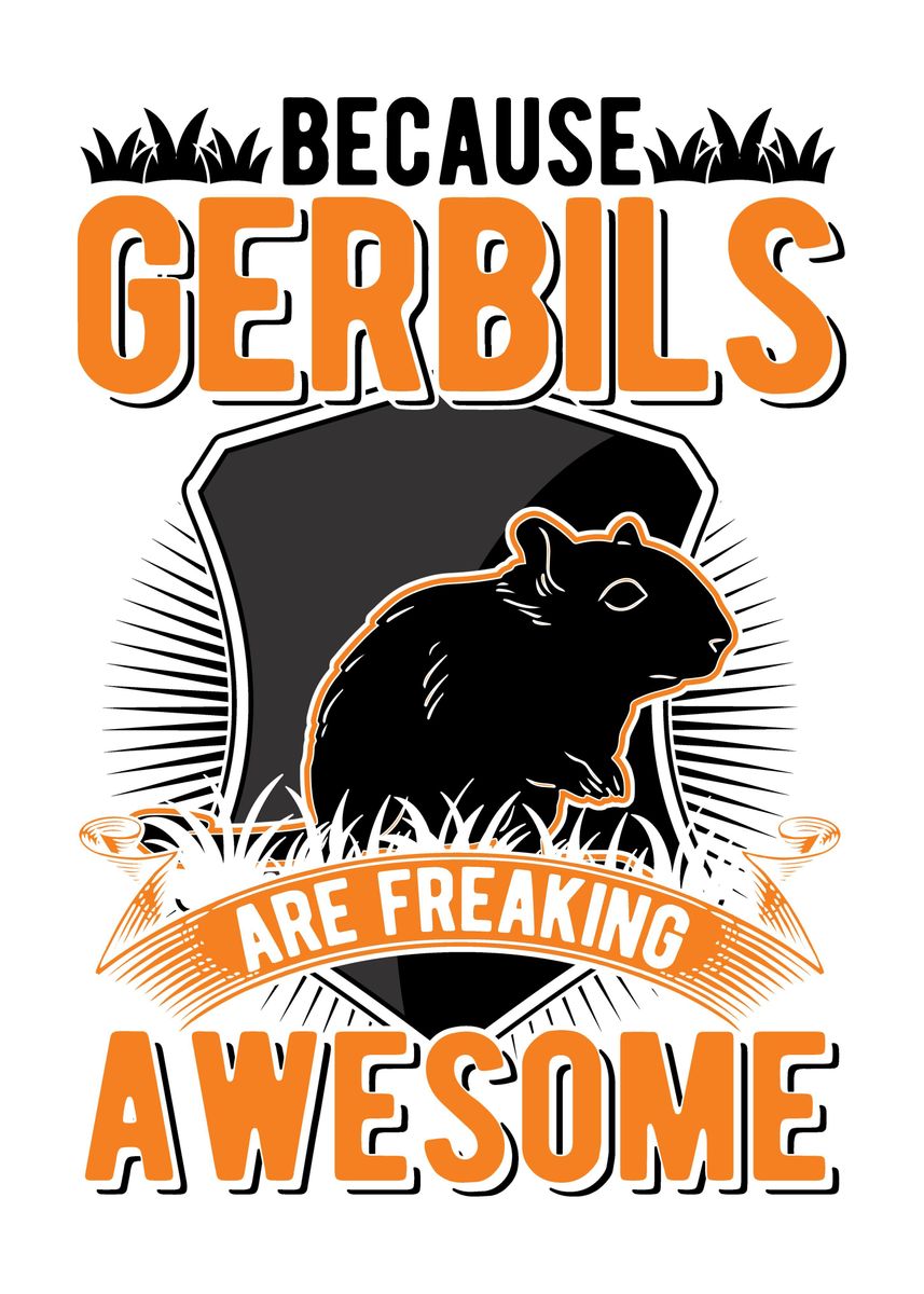 'Gerbil Racing rat' Poster, picture, metal print, paint by ...