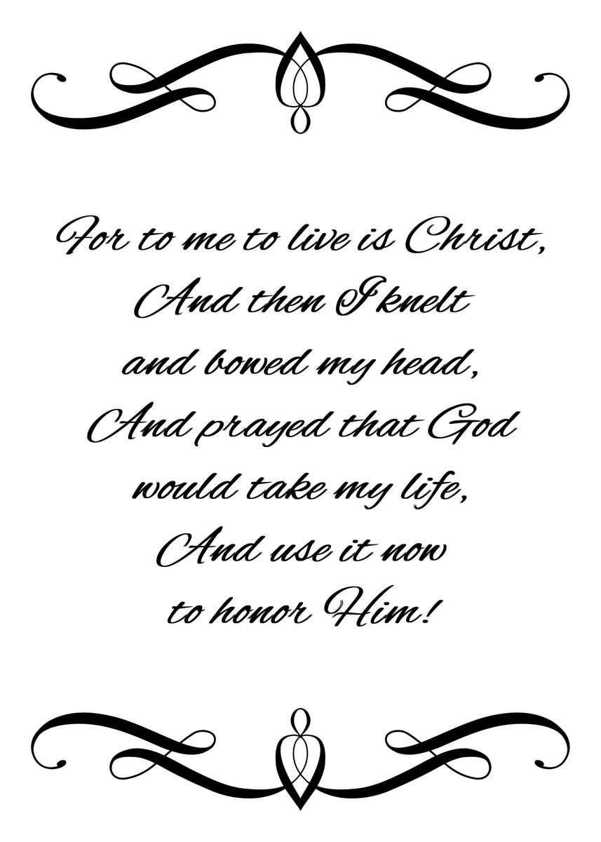 'To Live Is Christ' Poster, picture, metal print, paint by ABConcepts ...