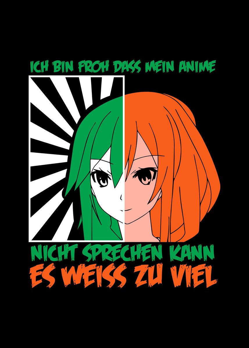 'German Anime' Poster, picture, metal print, paint by Sebastian Wünsche ...