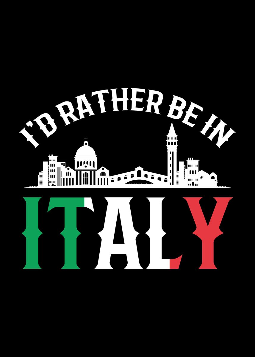 'Funny Italy' Poster, picture, metal print, paint by FunnyGifts | Displate