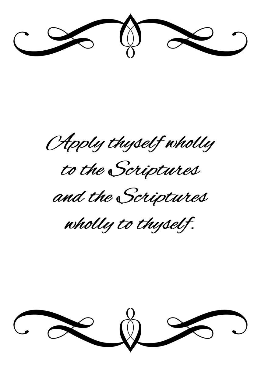 'Apply the Scriptures' Poster, picture, metal print, paint by ...