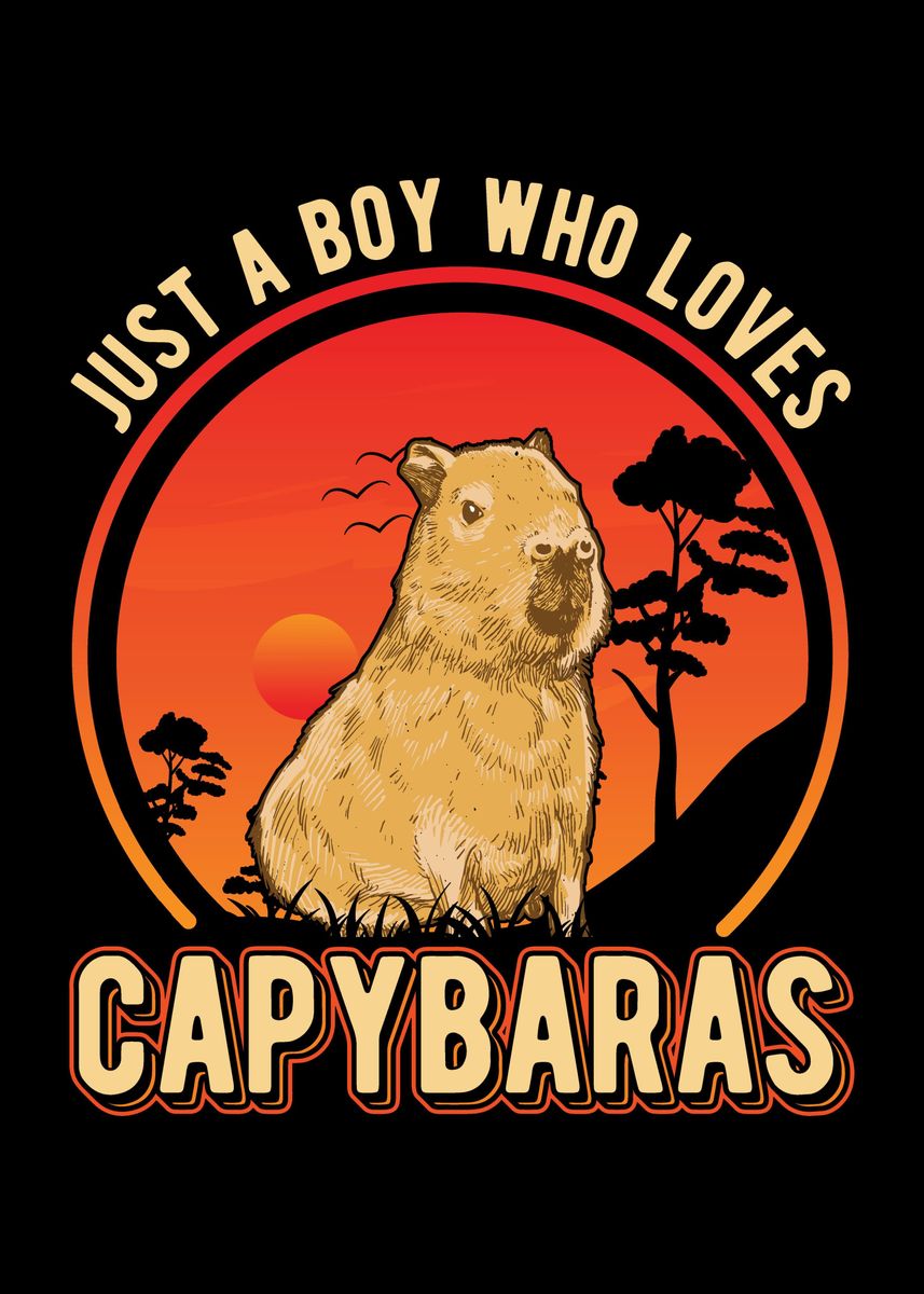 'Capybara Lover' Poster by FavoritePlates | Displate