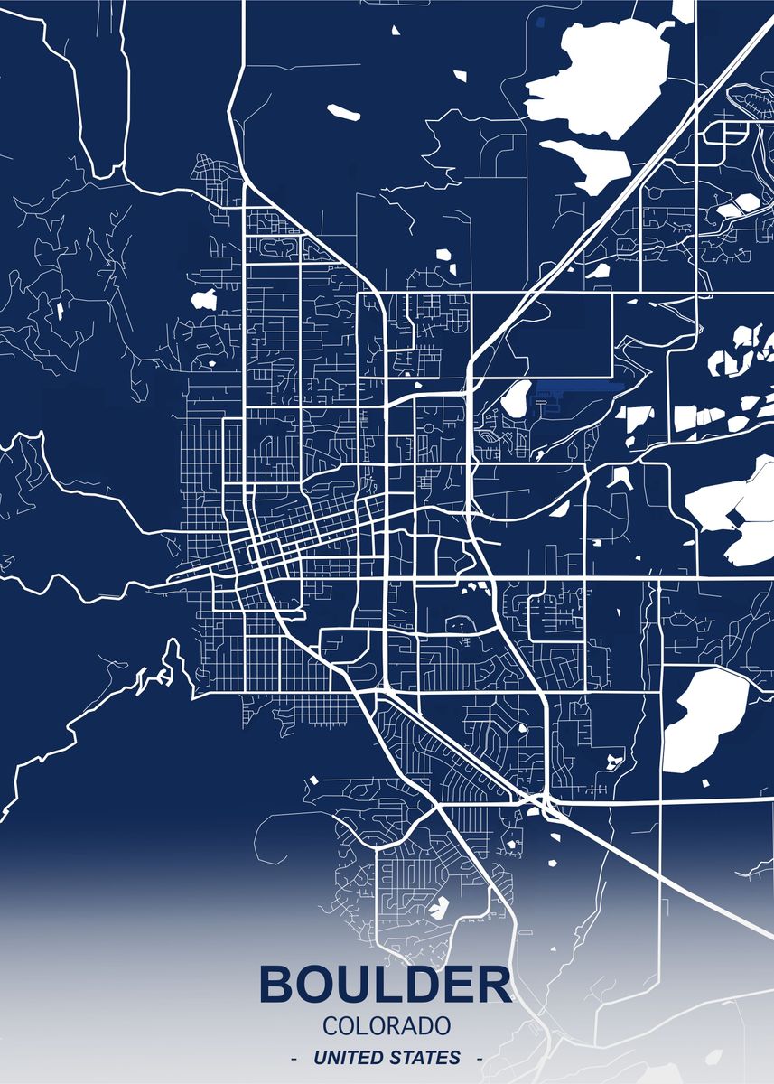 'Boulder Colorado' Poster, picture, metal print, paint by sinnois ...