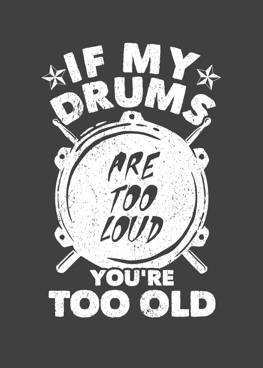 'Loud Drums Funny Drumming' Poster, picture, metal print, paint by ...