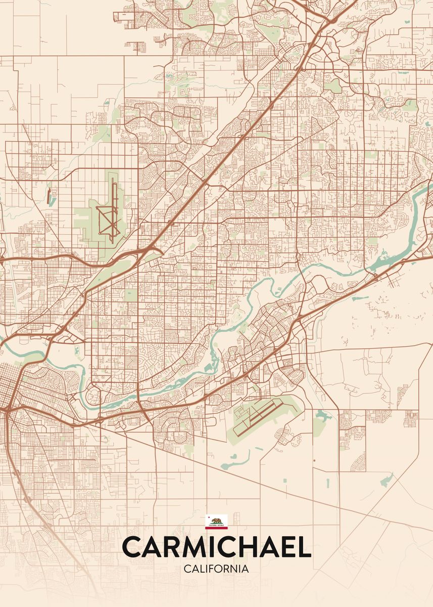 'Carmichael CA' Poster, picture, metal print, paint by IMR Designs ...