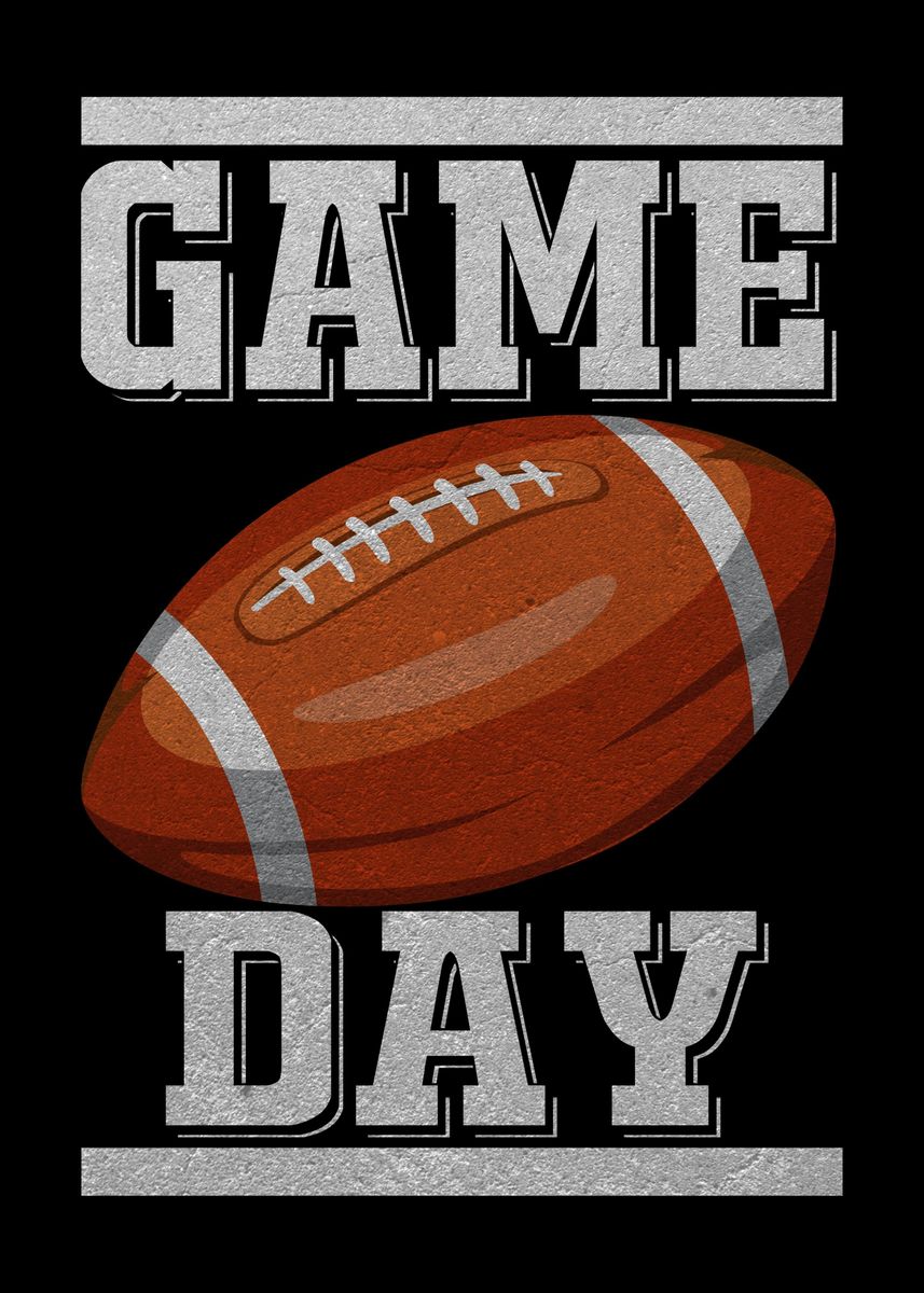'Game Day American Football' Poster, picture, metal print, paint by ...