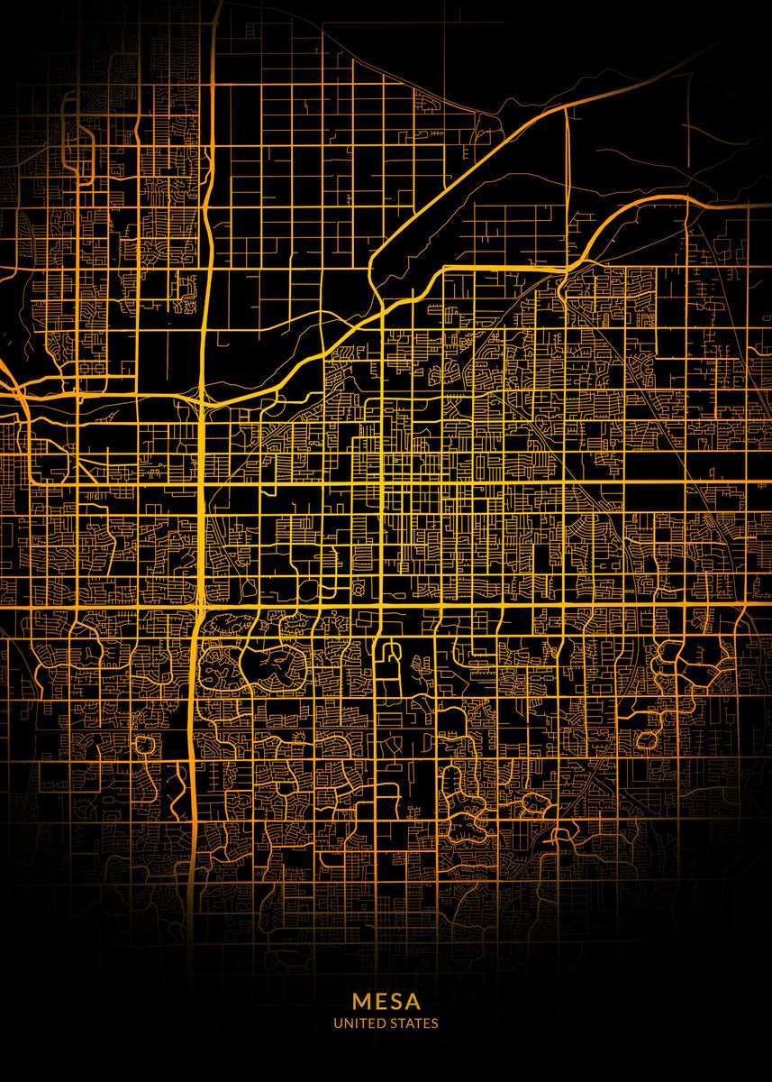 'Mesa City Map' Poster by Trulaf Design | Displate