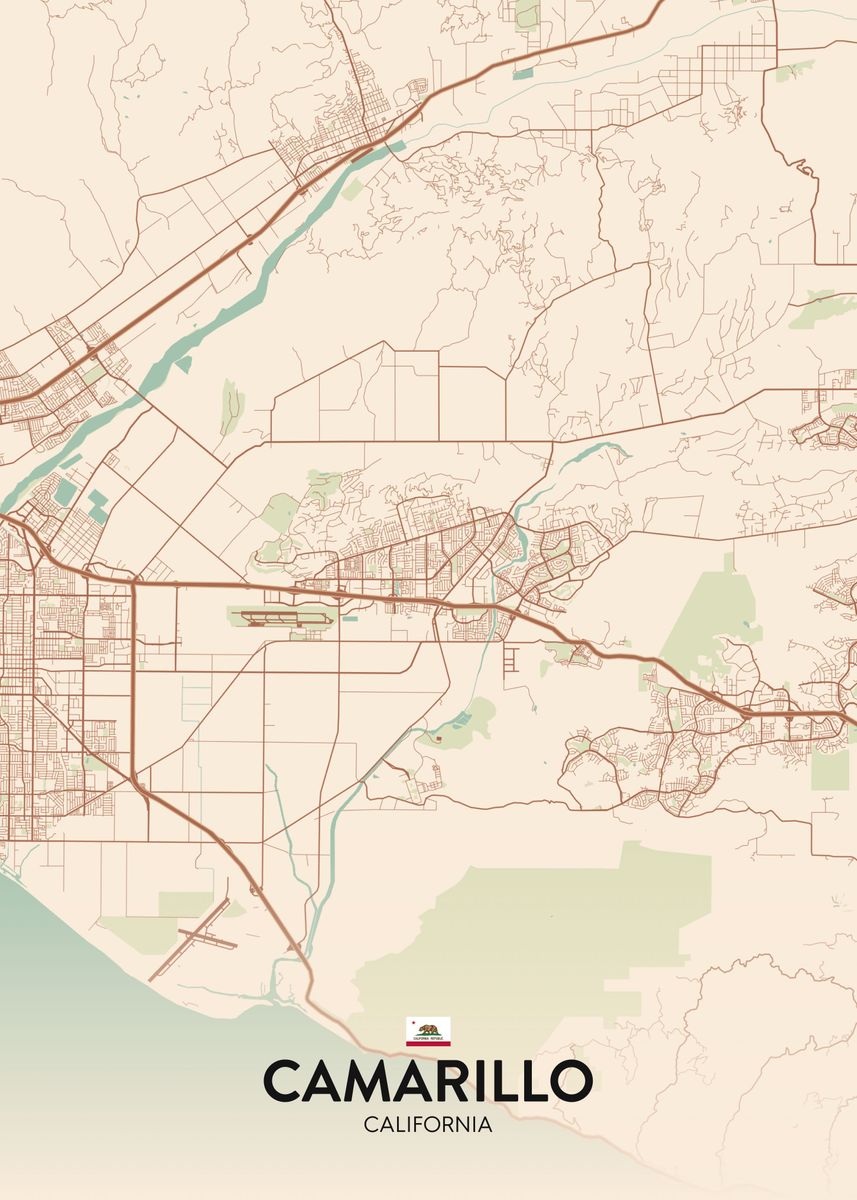 'Camarillo CA' Poster, picture, metal print, paint by IMR Designs ...