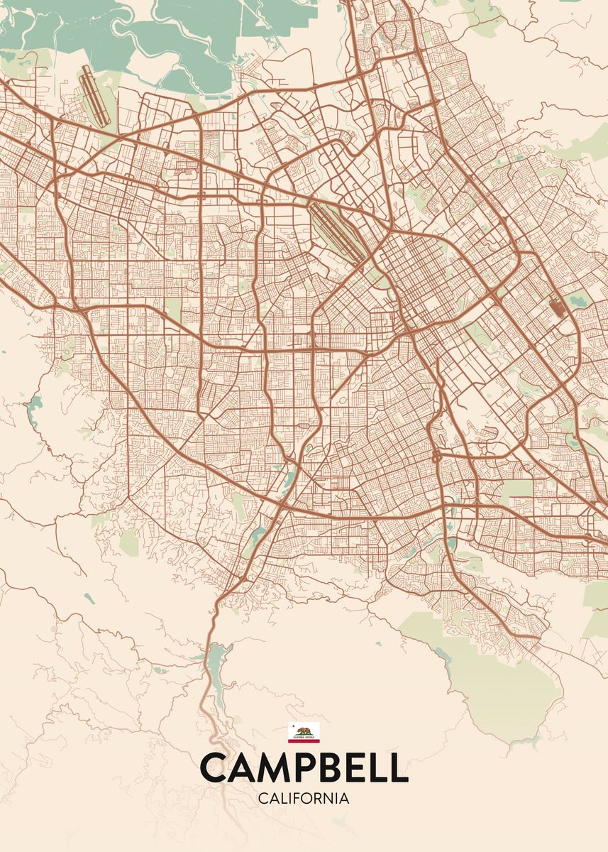 'Campbell CA' Poster by IMR Designs | Displate