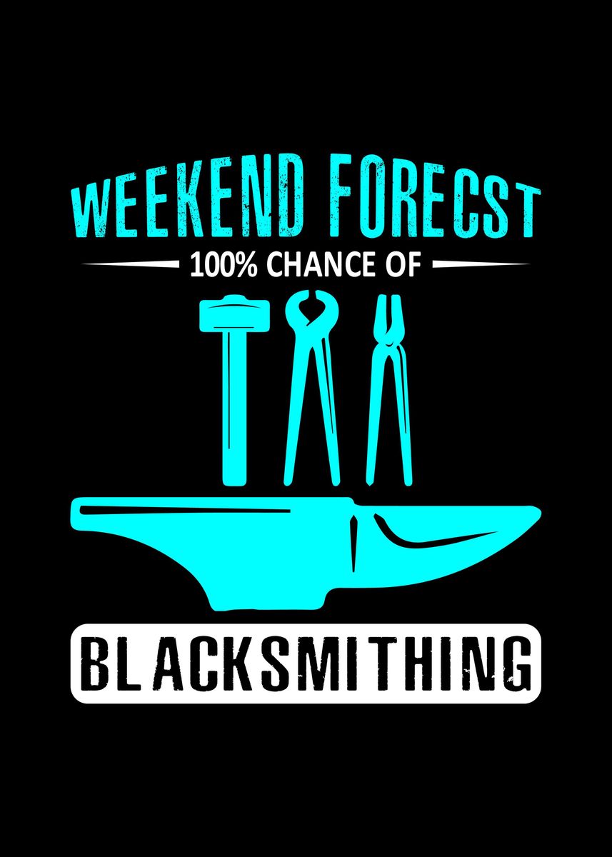 'Blacksmith Blacksmithing' Poster, picture, metal print, paint by ...