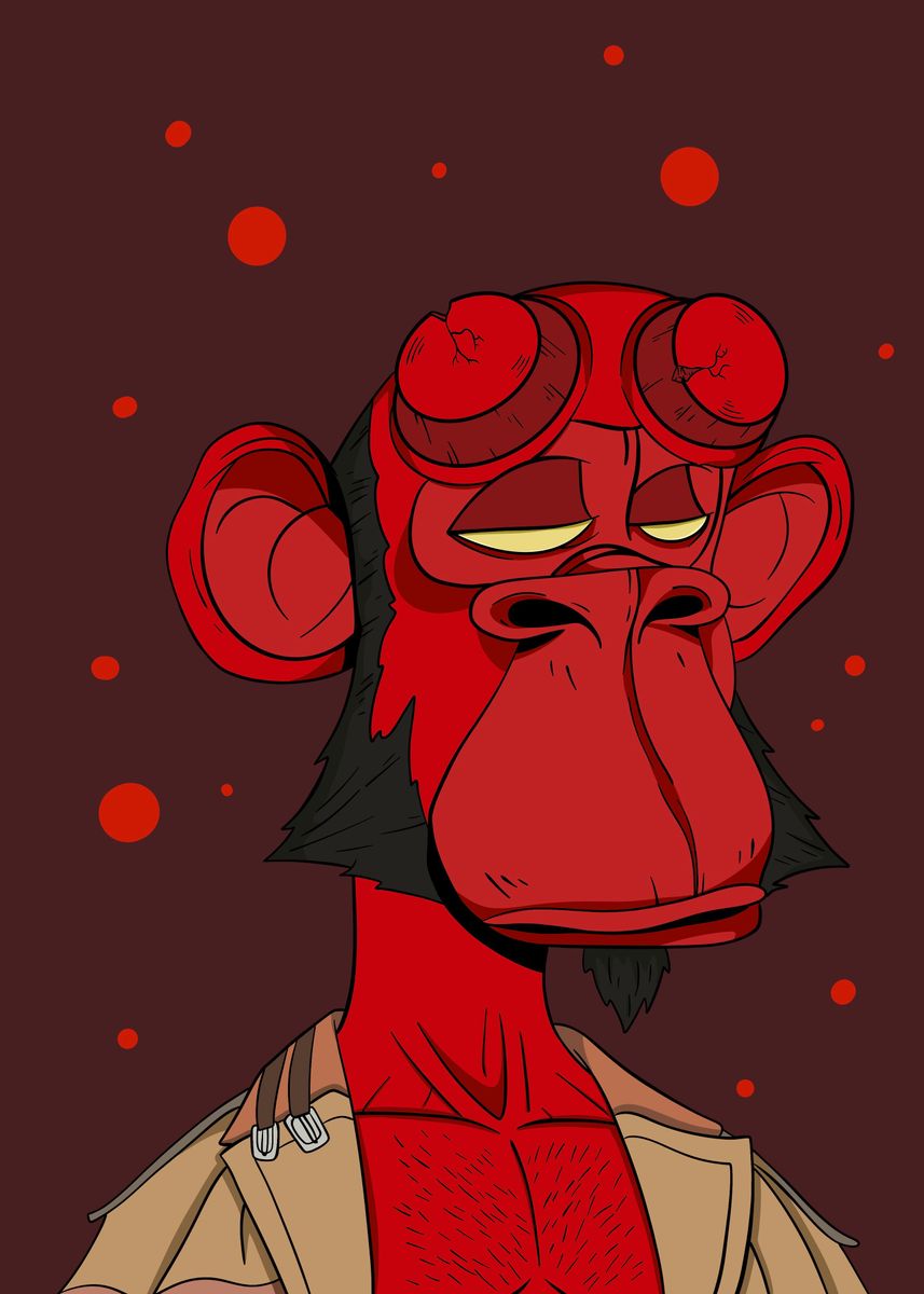 'Bored ape' Poster, picture, metal print, paint by Magic Apes | Displate