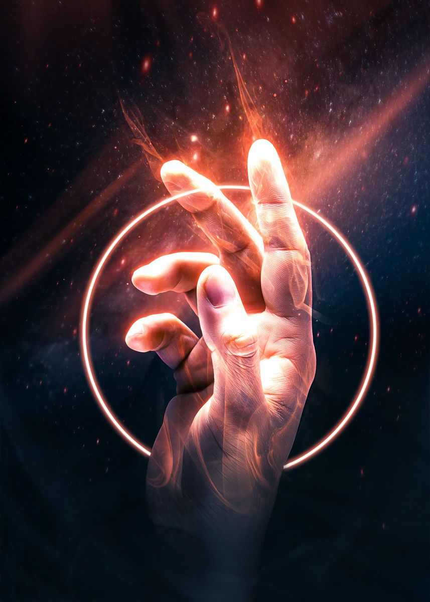 'Hand of Creation Poster' Poster, picture, metal print, paint by Robert ...