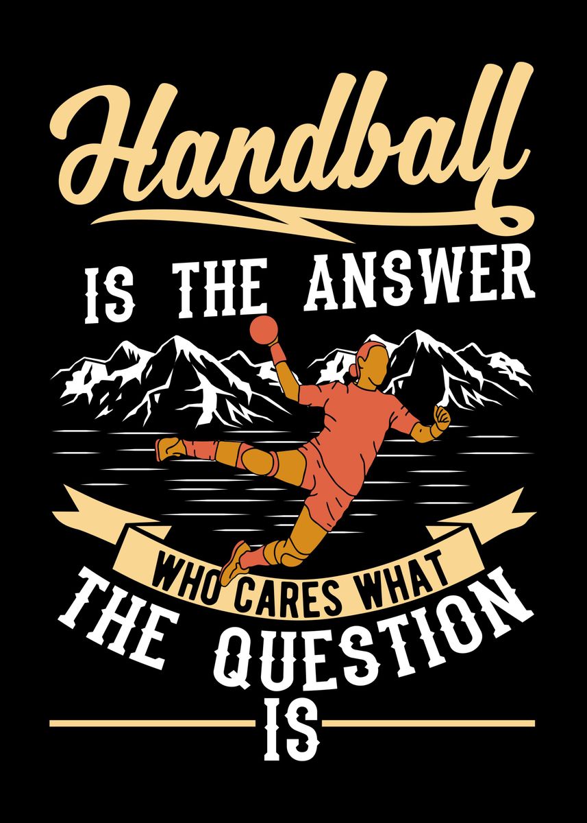 'Handball Player' Poster, picture, metal print, paint by ...