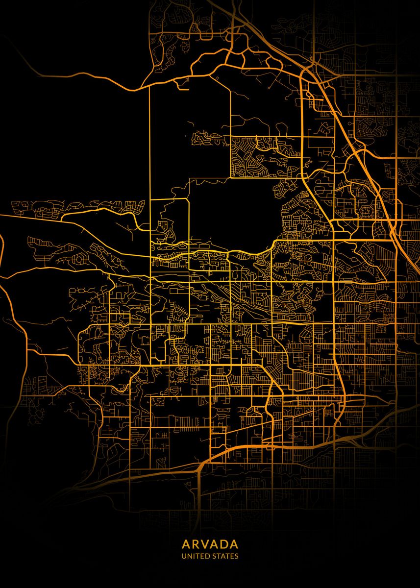 'Arvada City Map' Poster, picture, metal print, paint by Trulaf Design ...